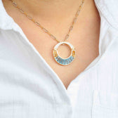 Cleopatra Blue Topaz Citrine Pendant Brooch – Vaibhav Dhadda Jewelry