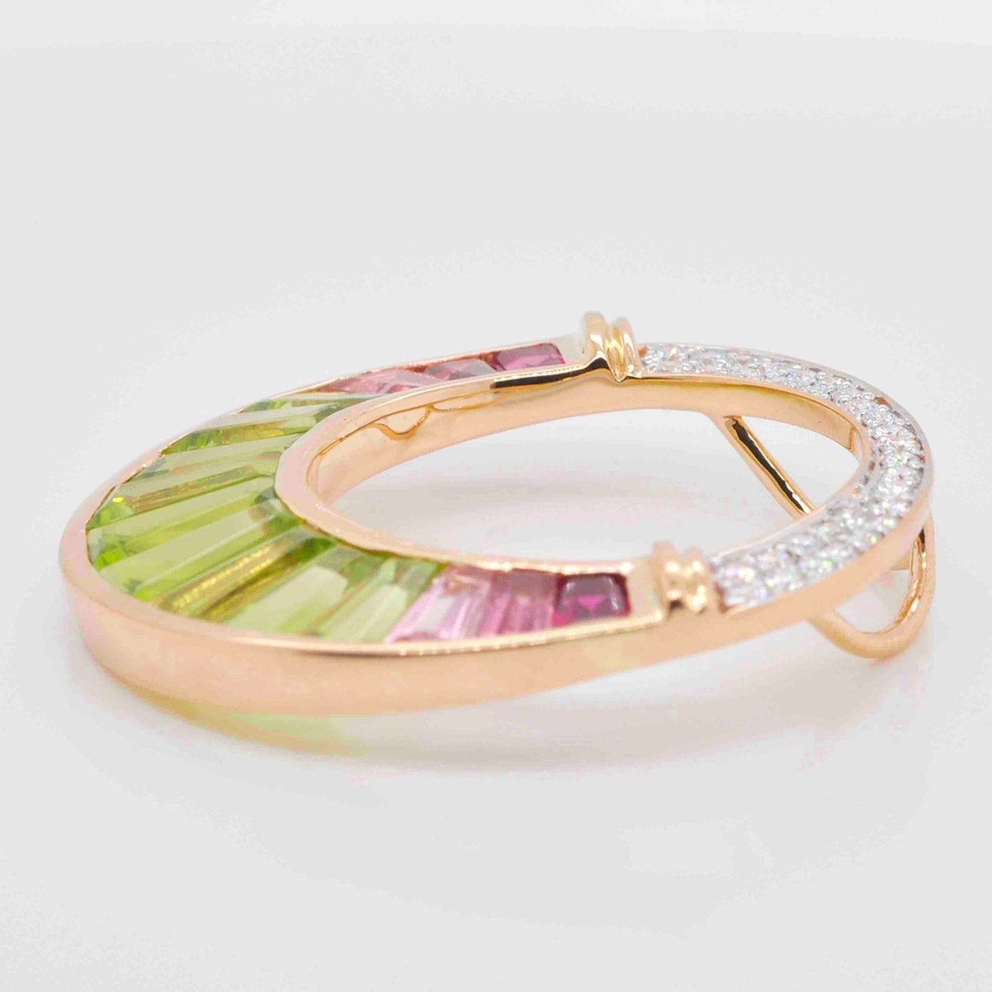 Cleopatra Peridot Pink Tourmaline Pendant Brooch – Vaibhav Dhadda Jewelry
